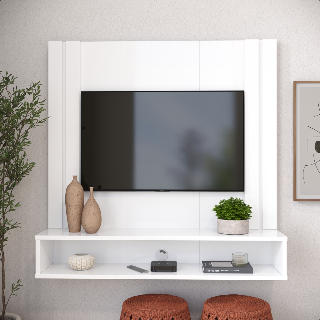 Painel Para Televisão Moderno Com Nicho Organizador Lançamento Varias ...