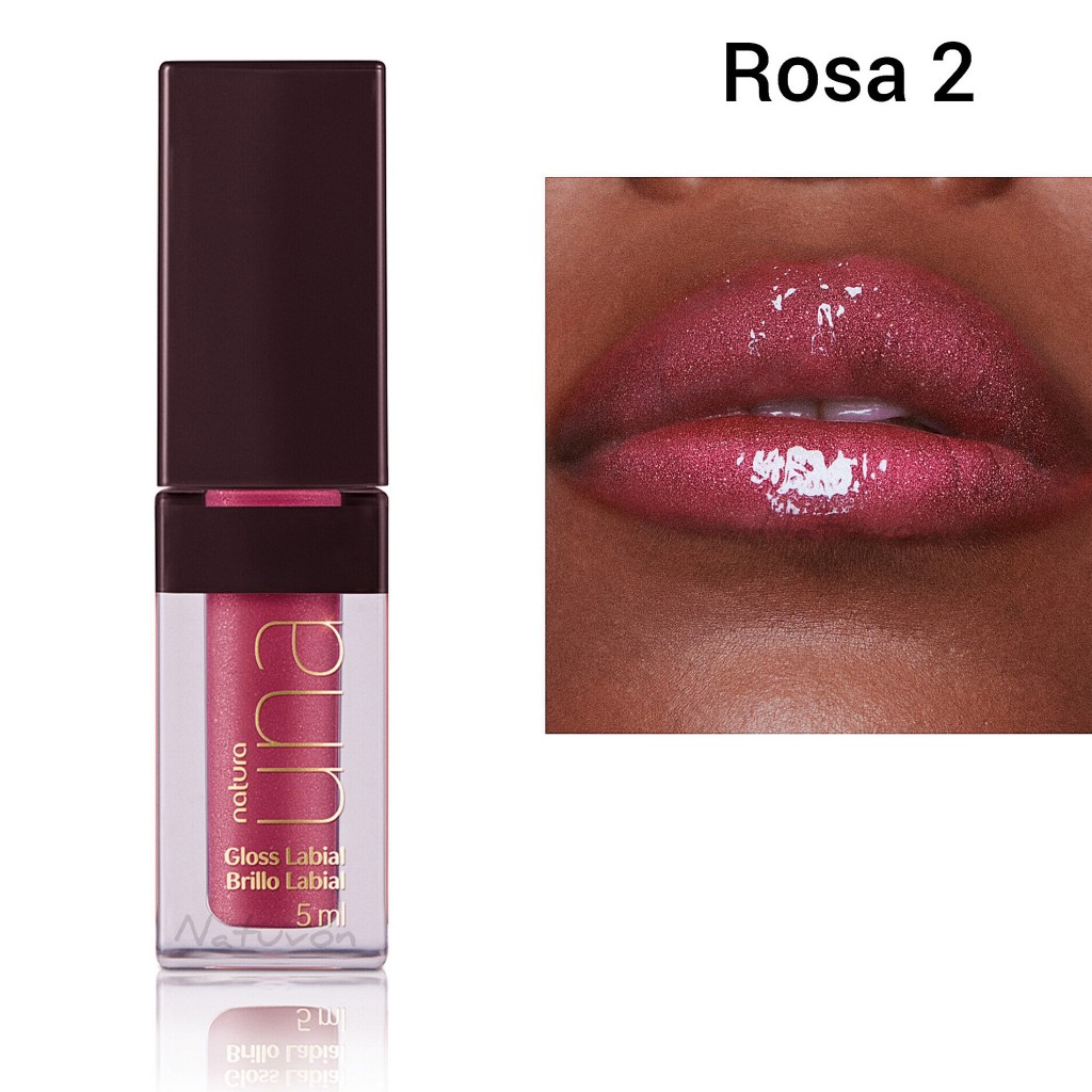 Natura Gloss Labial Hidratação Ativa Una Rosa 2 - 05ml | Shopee Brasil