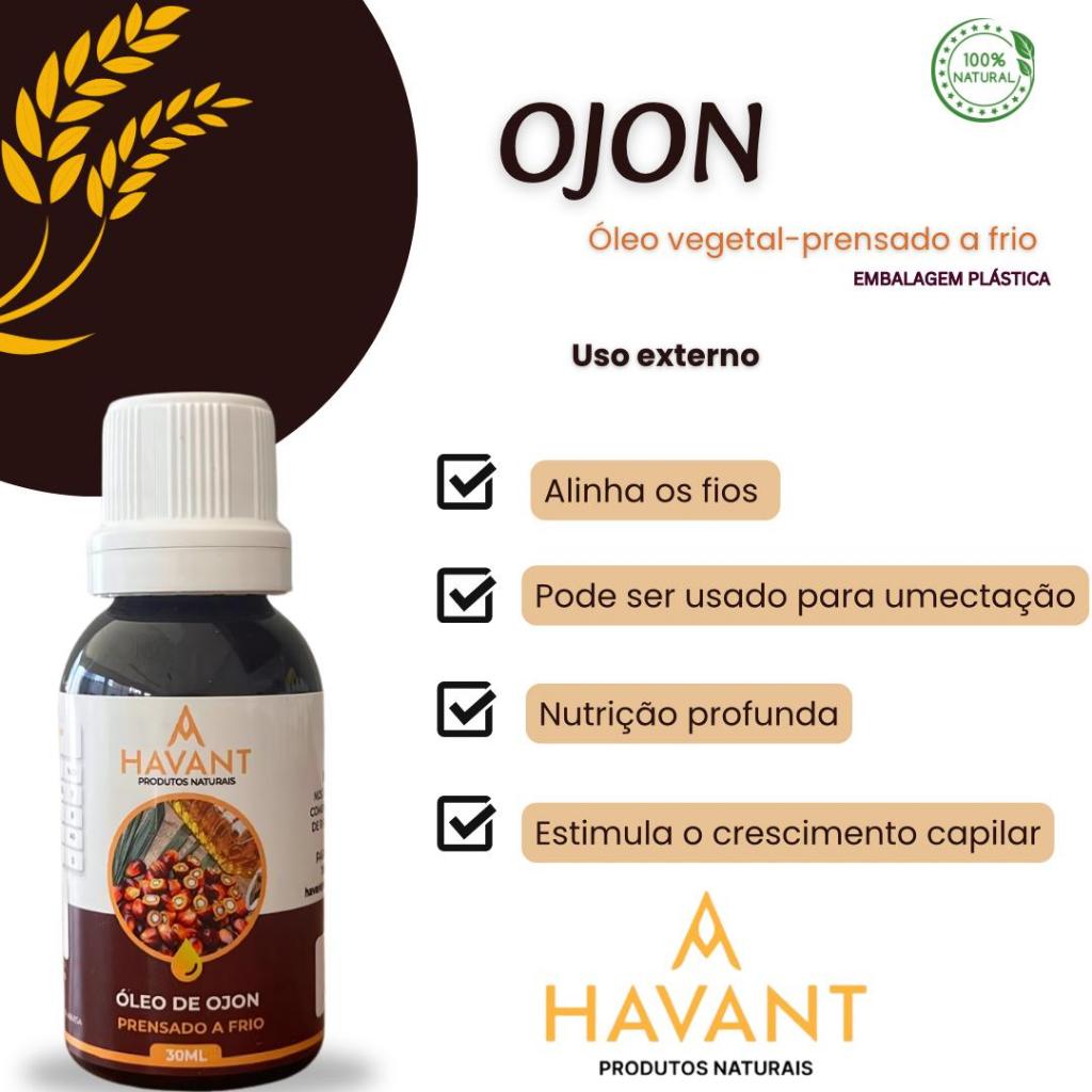 OLEO DE OJON - 30ML - 100%NATURAL - HAVANT | Shopee Brasil