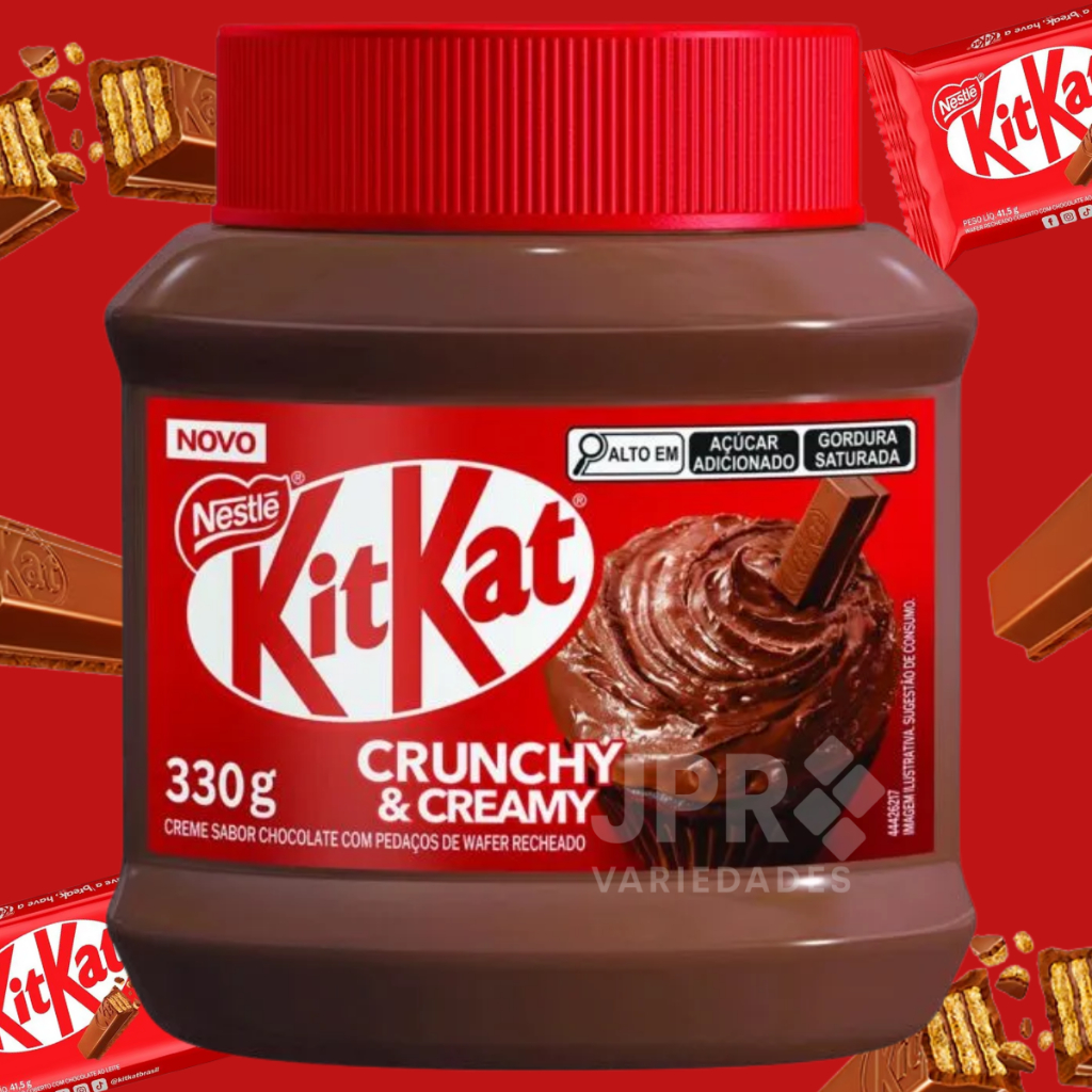 Creme Nestlé Kit Kat Crunchy & Cream Pote 330g – Lançamento 2025 ...