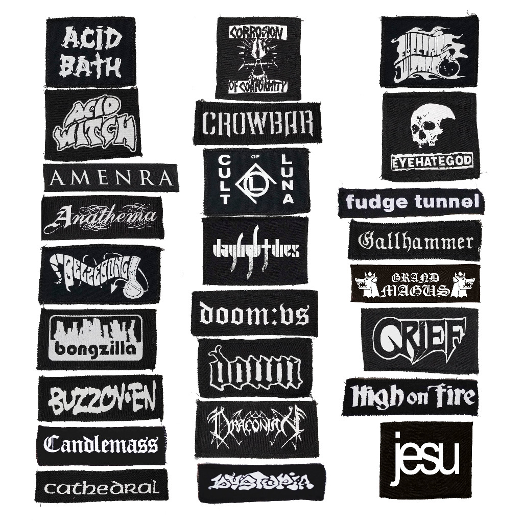 Patch Doom, Stoner e Sludge Metal - Patches logo silk | Shopee Brasil