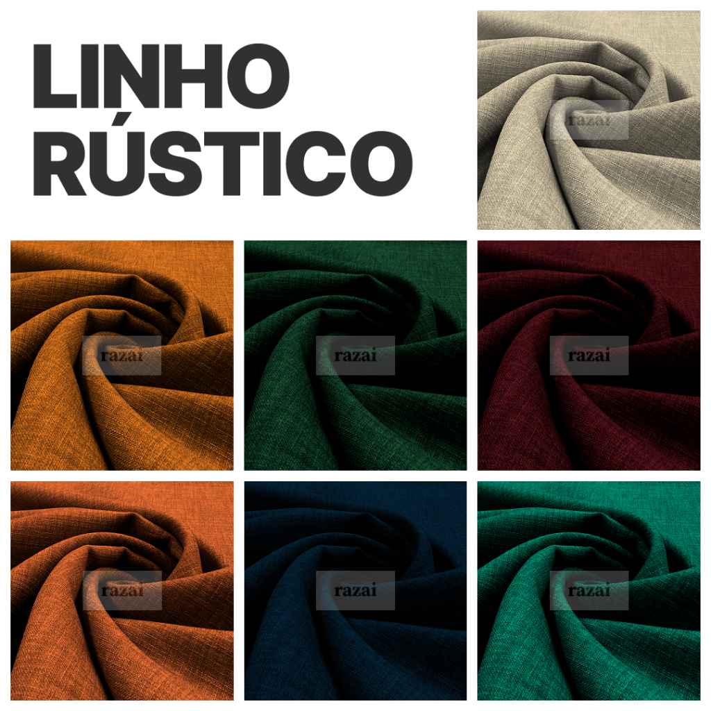 Tecido Linho Rústico RAZAI – Moda, Cortinas e Almofadas – 0,50 | 1m ...