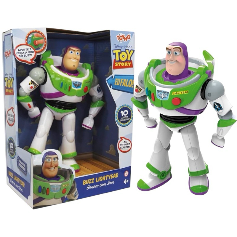 Boneco Buzz Lightyear Eletrônico Com Som Fala 10 Frases - Toyng 51028 ...