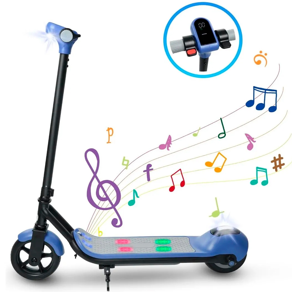 Patinete Elétrico Infantil 6.3 Polegadas Luzes Led 110w Bluetooth MP3 ...