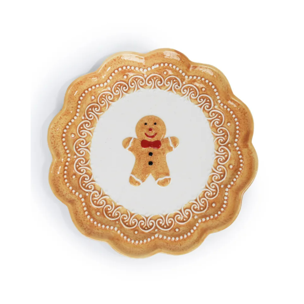 Prato Natalino Gingerbread Super Fofo para Biscoitos de Natal | Shopee ...