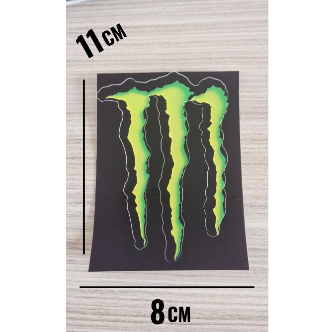 ENVIO RÁPIDO - ADESIVO RADICAL MONSTER COM VERNIZ - 1 unidade | Shopee ...