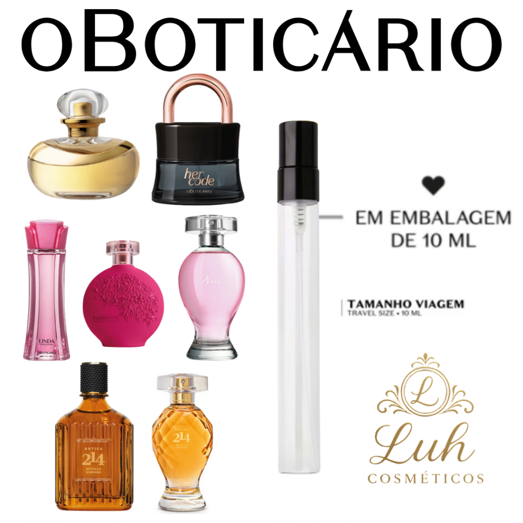 O Boticário Perfumes Miniatura 10ml - Linda - Lily - Floratta - Anni ...