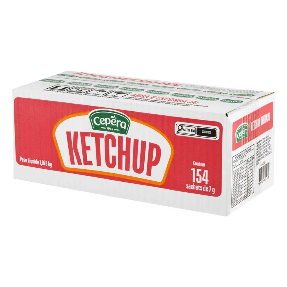 Ketchup Cepêra Minissachê Caixa com 154x7g | Shopee Brasil