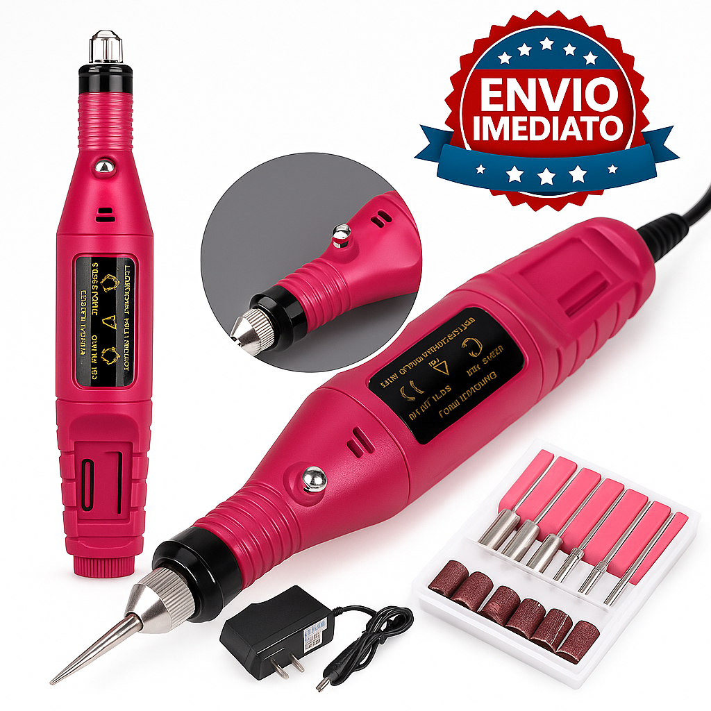 Lixadeira Motor Caneta Elétrica Profissional Bivolts Bloco Motor com 6 ...