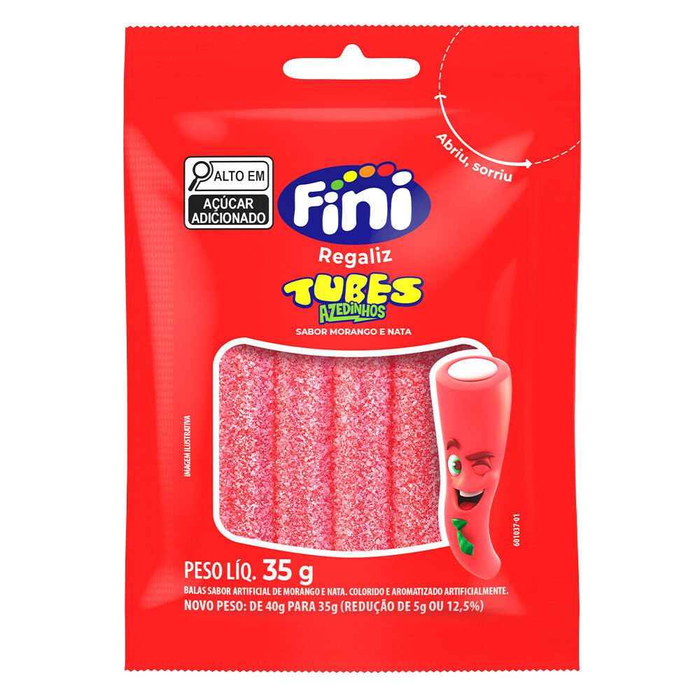Fini Tubes Morango Azedinho 35g - Fini | Shopee Brasil