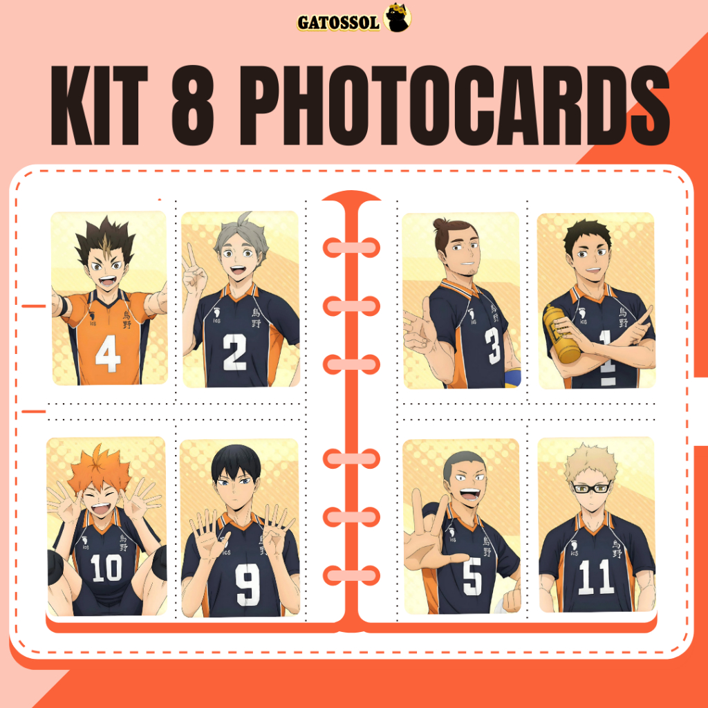 KIT 8 Photocards Haikyuu!! Karasuno Fanmade - Cards Haikyu | Shopee Brasil