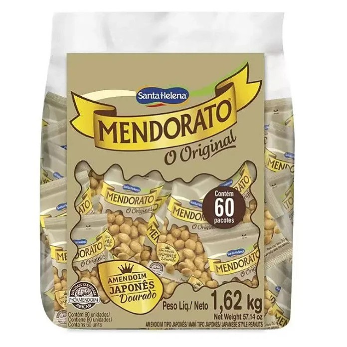 Amendoim Japonês Mendorato Santa Helena – Pct C/60 Unidades de 24gr ...