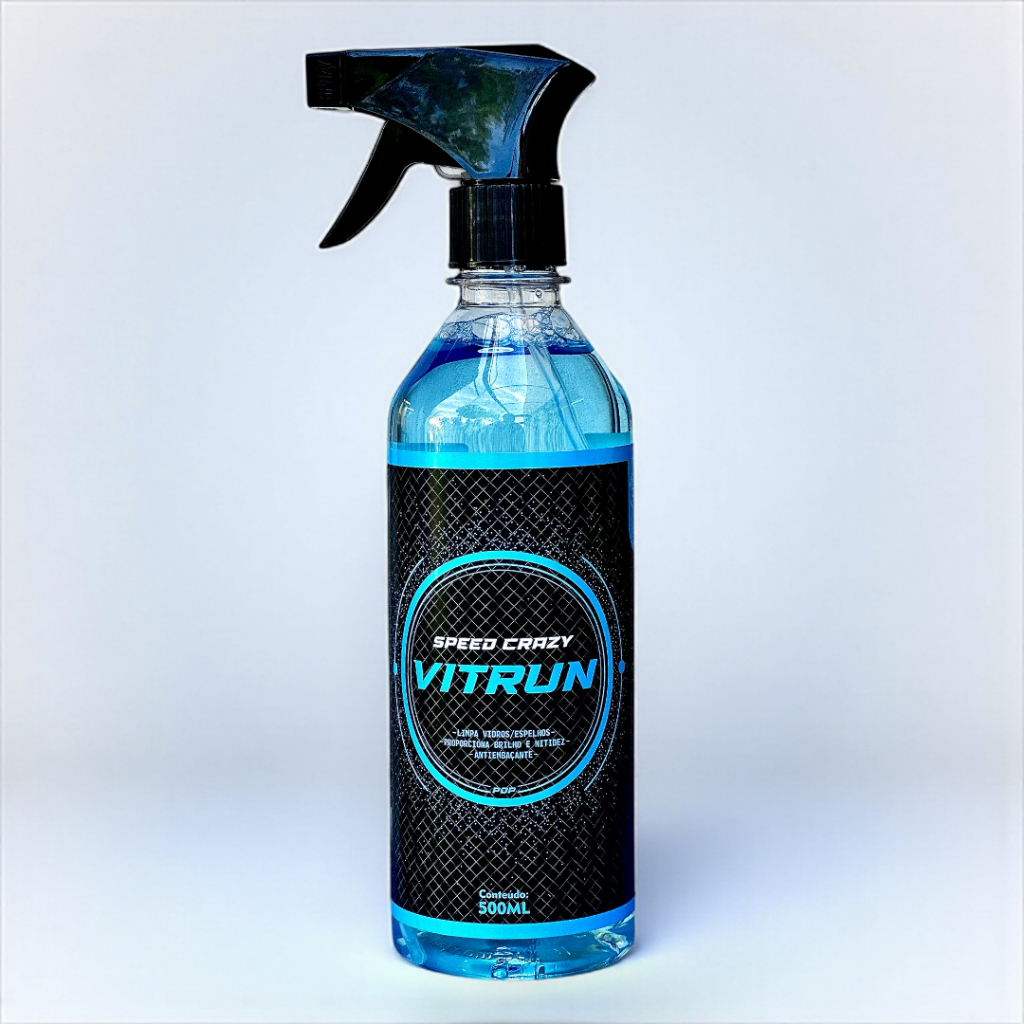 Vitrun Limpa Vidros e Espelhos Brilho e Nitidez 500ml Casa e Carro Speed Crazy | Shopee Brasil