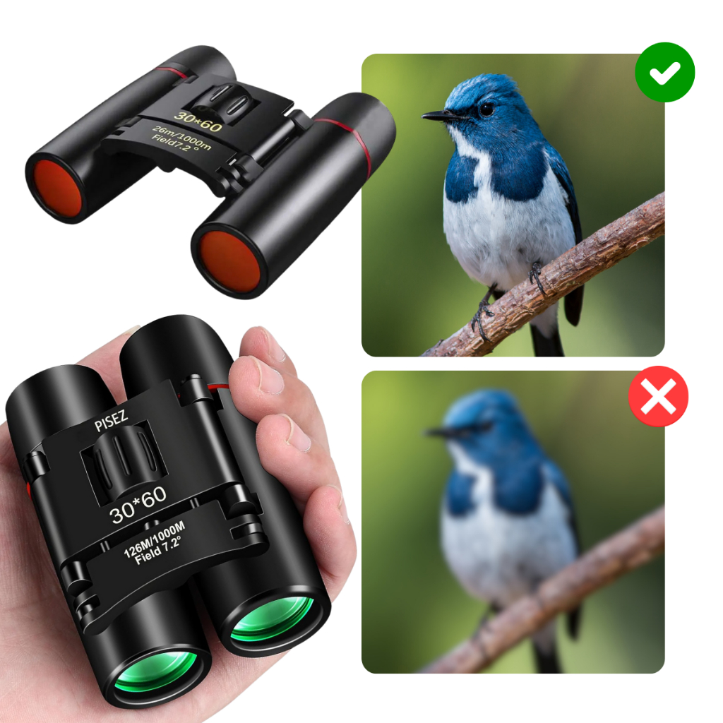 Binóculo Profissional Zoom 30x60 Dobrável Diurno E Noturno Longo ...