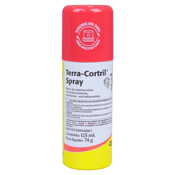 Terra-Cortril Spray Antibiótico e Anti-inflamatório 125ml | Shopee Brasil