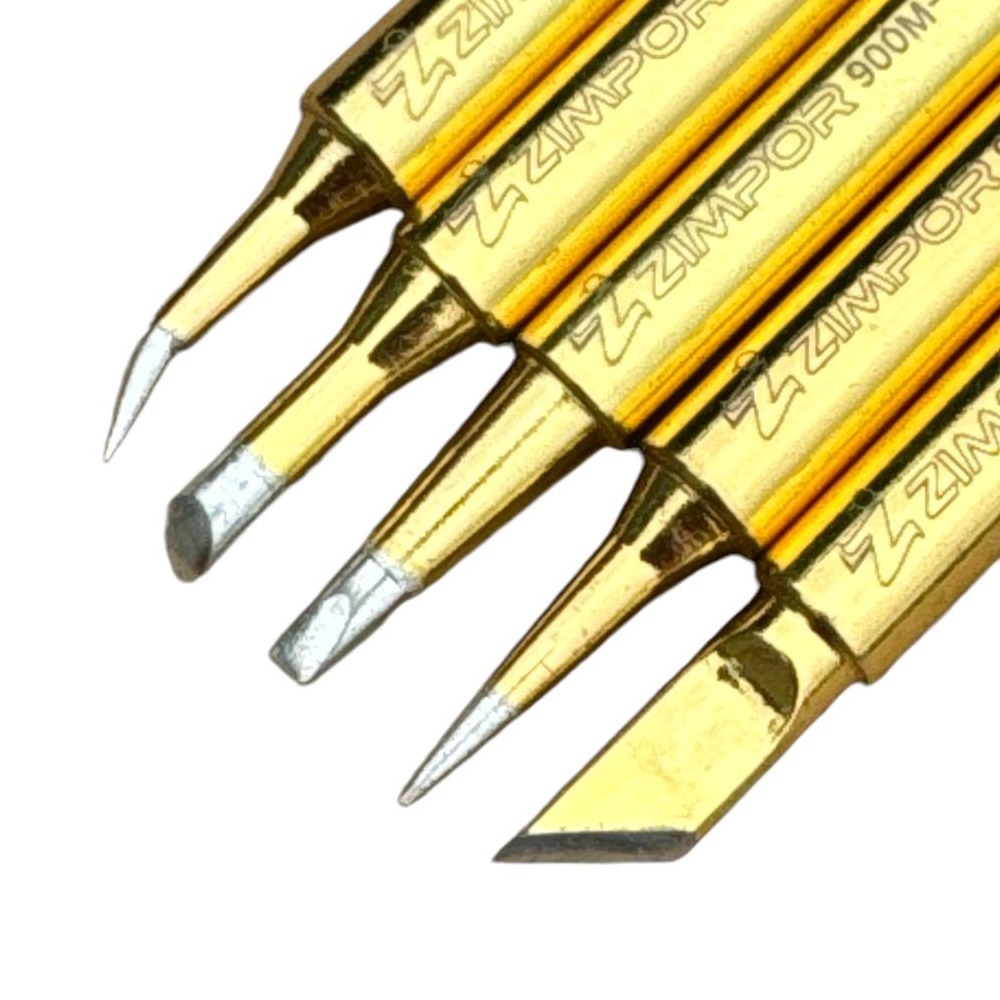 Kit De 5 Pontas Ponteira Metal Ferro De Solda Estação Bico Agulha Curva ...