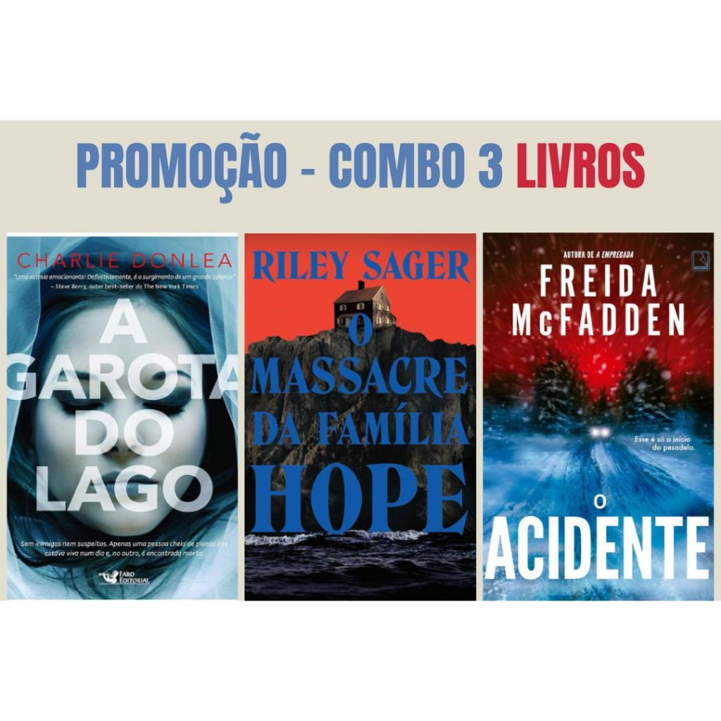 O Massacre da Família Hope + O Acidente - Freida McFadden + A Garota do ...