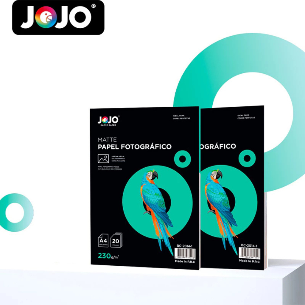 Papel fotográfico MATTE (Fosco) 230g/m² A4 100 FOLHAS p/ JOJO PHOTO PAPER | Shopee Brasil