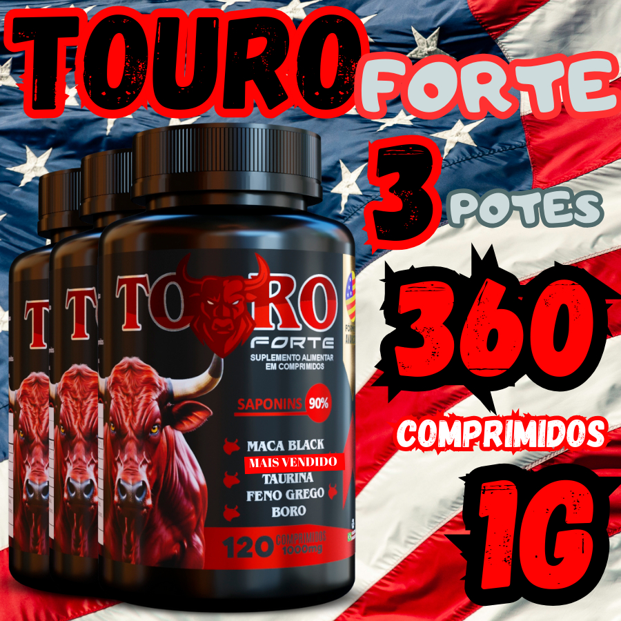 Touro Fort com Maca Black, Taurina, Boro, Feno Grego e Extrato Vegetal ...