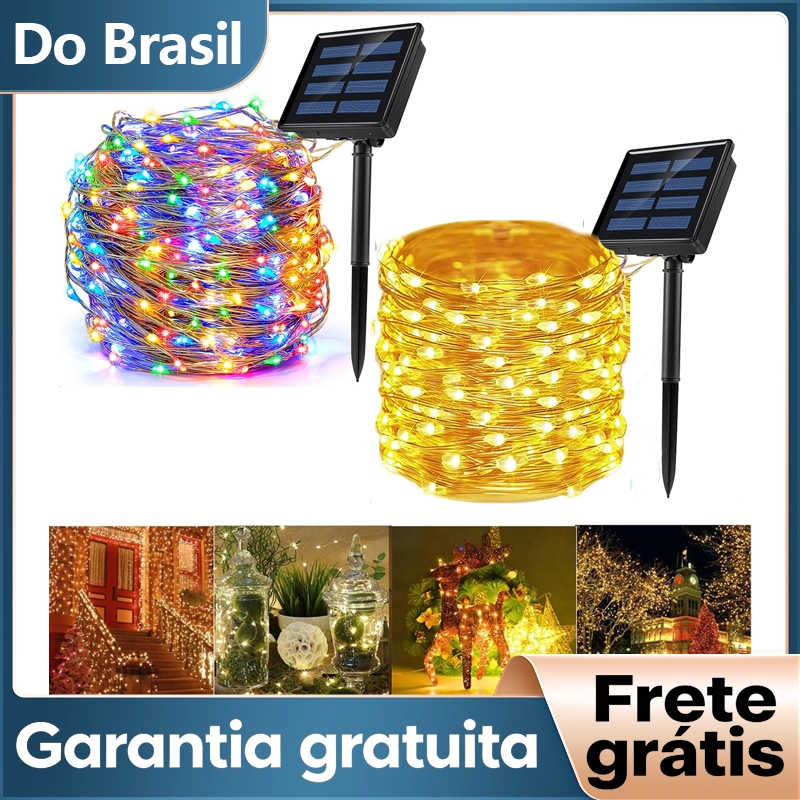 Fio De Led Fio Fada 22m 200 Leds Para Festas e Datas Comemorativas ...