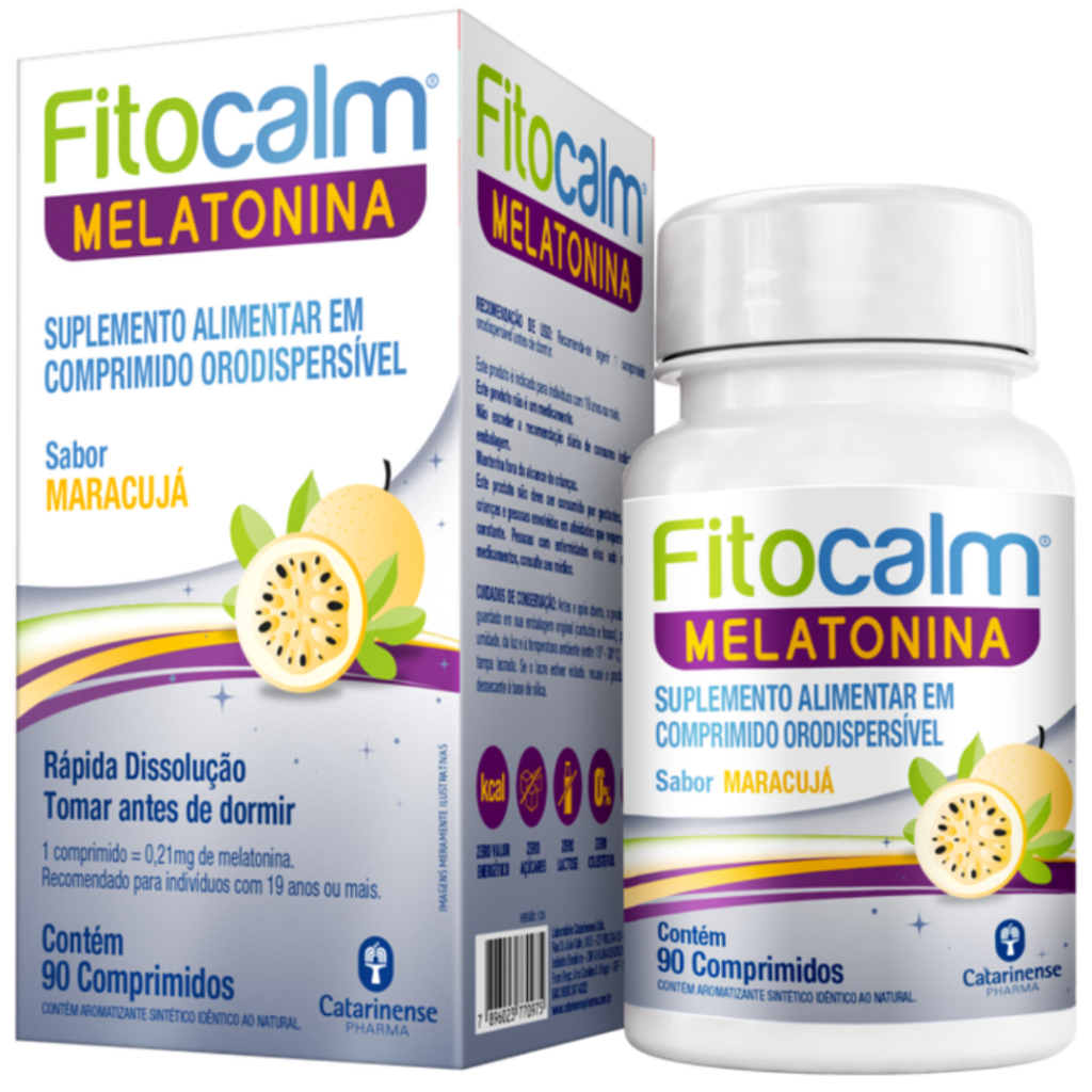 Fitocalm Melatonina Maracujá 90 Cápsulas - Catarinense | Shopee Brasil