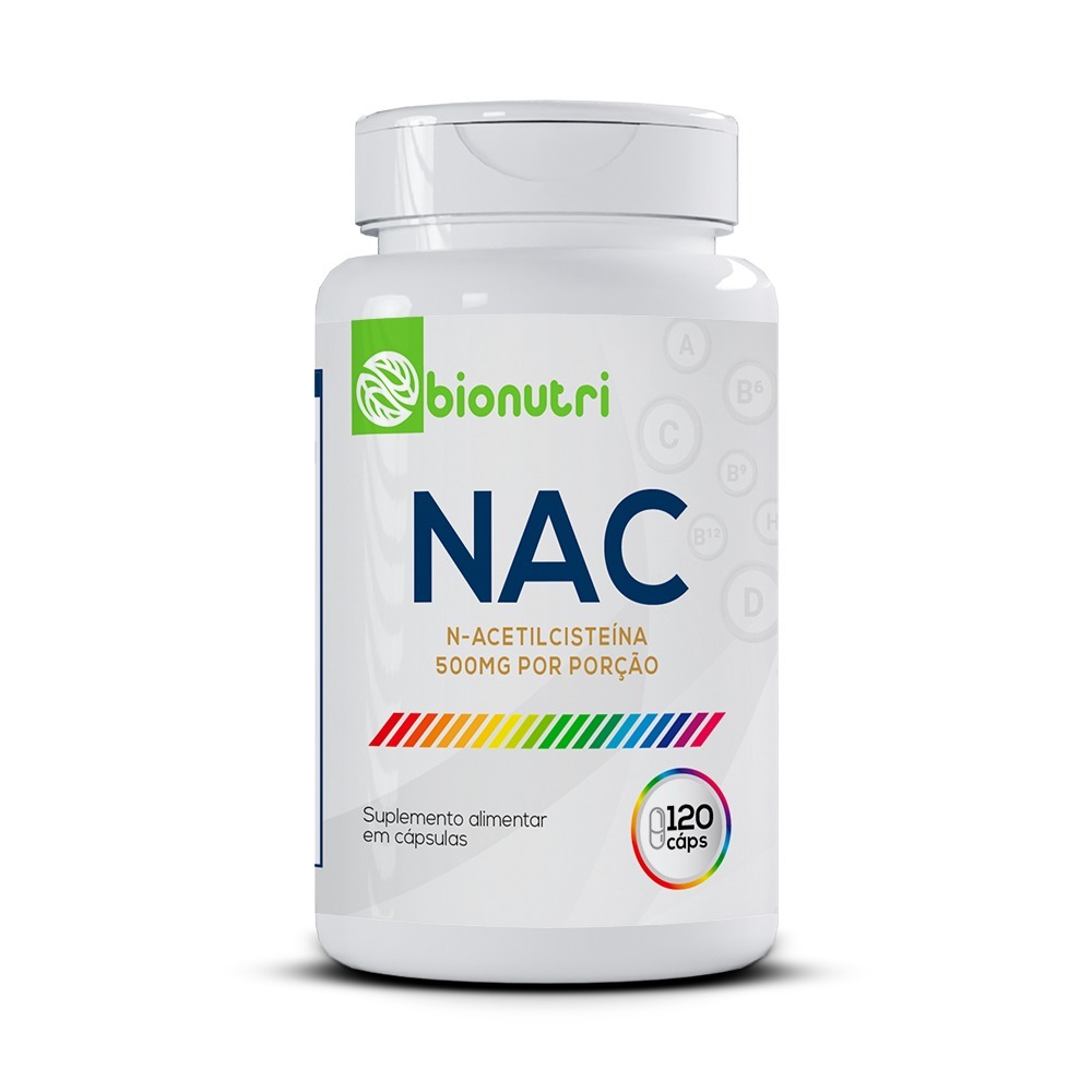 Nac N-acetilcisteina 500mg 120 Cápsulas Bionutri | Shopee Brasil