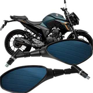Retrovisor Bmw F800 Haste Curta Giro 360 Espelho Azul Rosca Yamaha ...