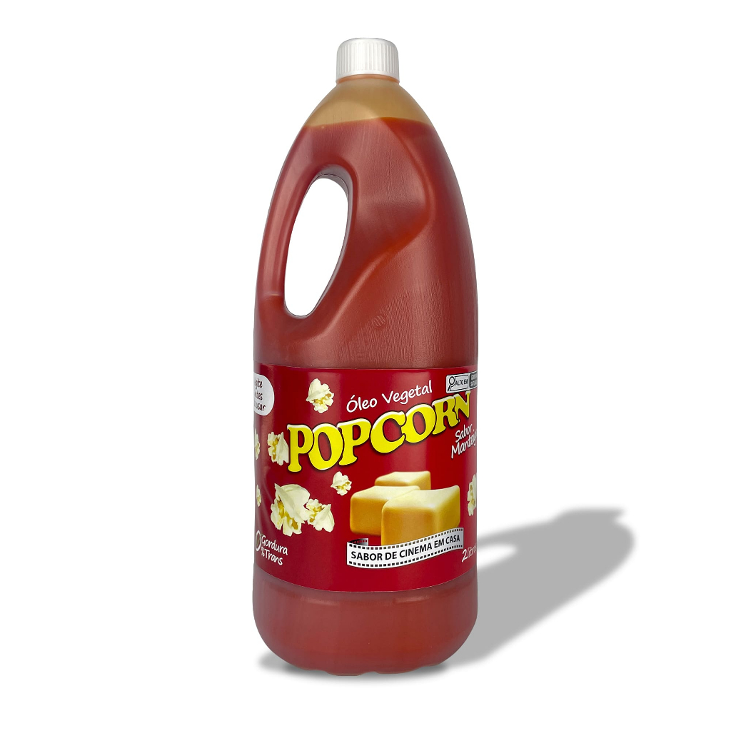 Óleo para Pipoca Sabor Manteiga Padrão Cinema 2L Popcorn | Shopee Brasil