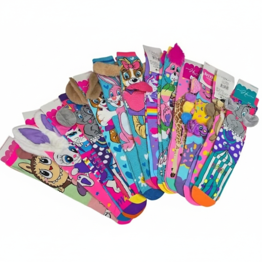 Meia Maluca 3D Infantil Divertidamente e Colorida 👟 Conforto e Estilo ...