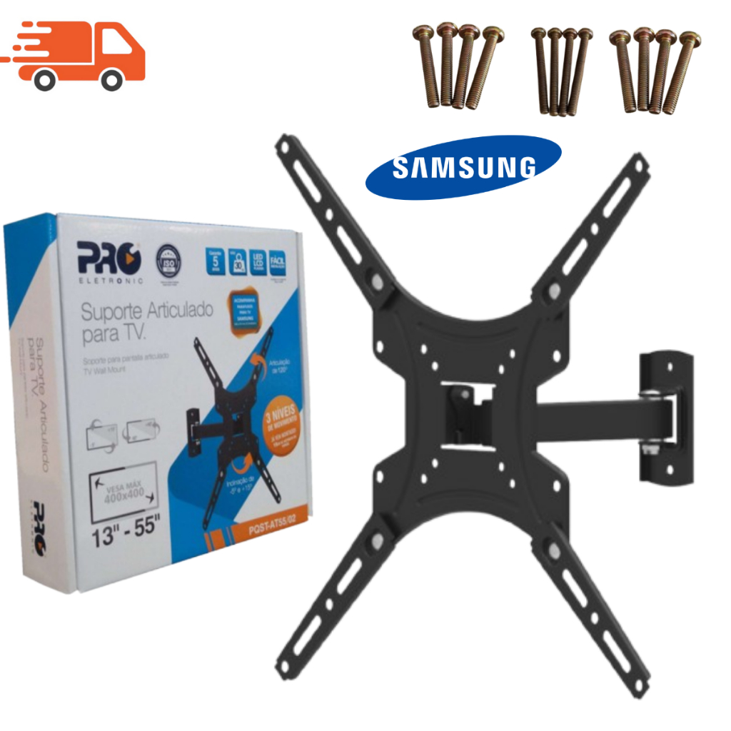 Suporte Articulado de Parede para Tv Universal Samsung de 13 a 55 ...