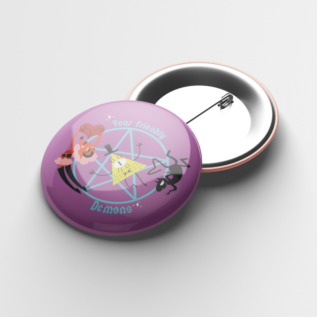 Botton / Pin You Friendly Demons - Gravity Falls - Meninas Super ...