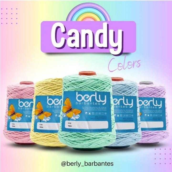 KIT BARBANTE BERLY 5 CONES 1 KG ( 1016 MT ) FIO 8 - CANDY COLOR ...