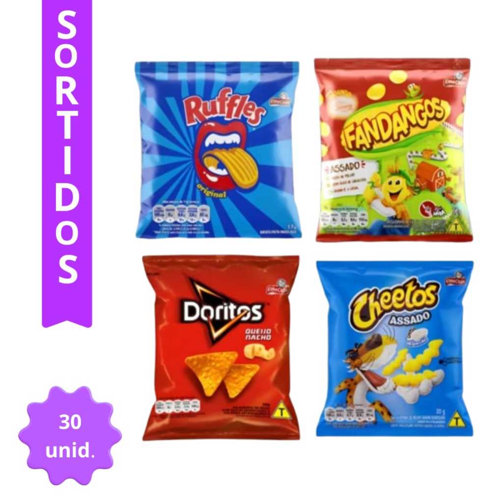 Kit 30 Salgadinhos Ruffles Elma chips Pepsico | Shopee Brasil