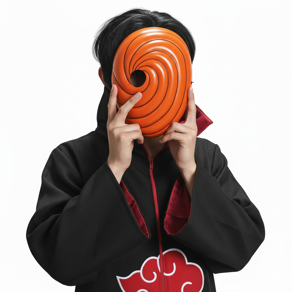Máscara Tobi Akatsuki Obito Naruto Cosplay Anime Fantasia | Shopee Brasil