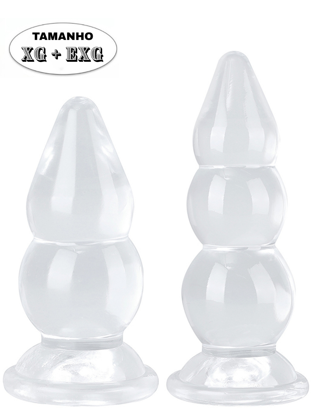 KIT Plug Anal XG EXG Silicone Escalonado Grande Grosso Fisting Excita ...