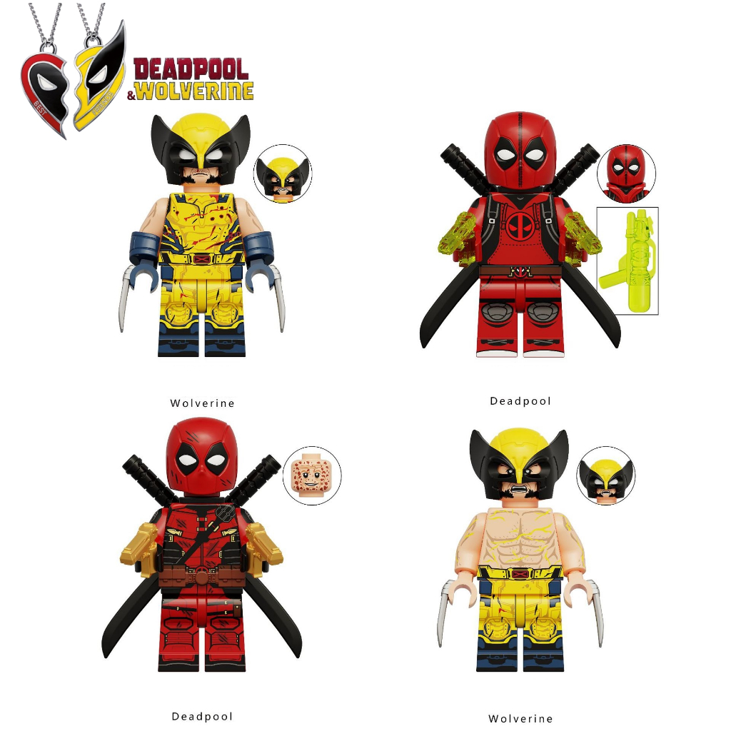 Deadpool x Wolverine miniatura de coleção minifigure elektra blade x23 ...