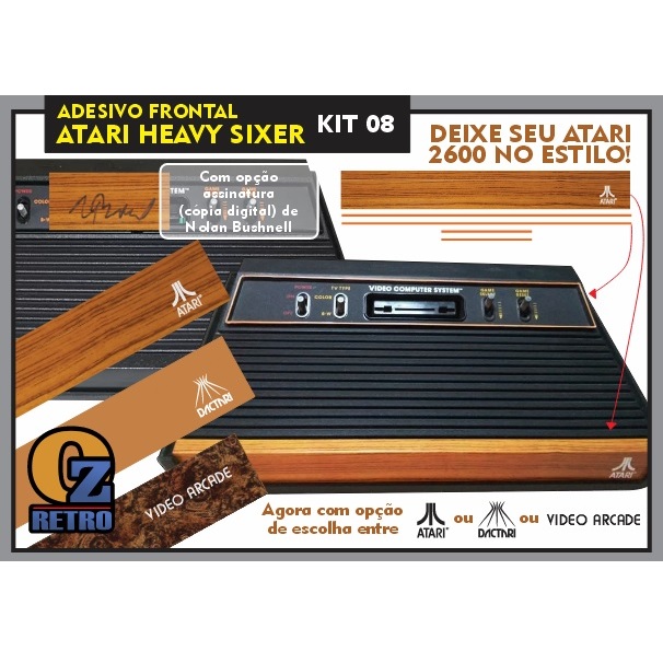 Adesivo Atari Heavy sixer para console atari 2600 VIDEO ARCADE, Dactari ...