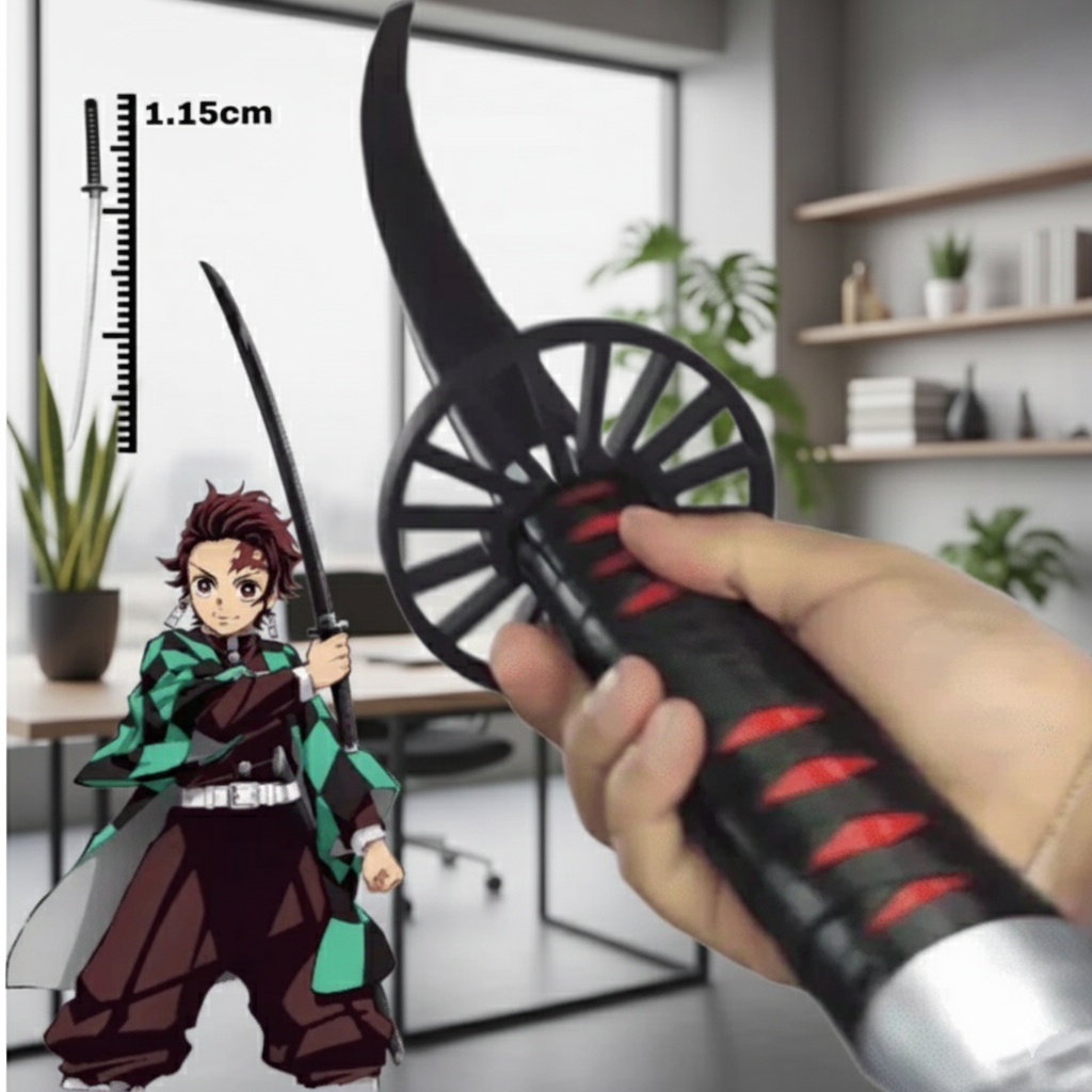 Katana Espada Demon Slayer: Lâmina plástica Retrátil (115cm) Kimetsu no ...