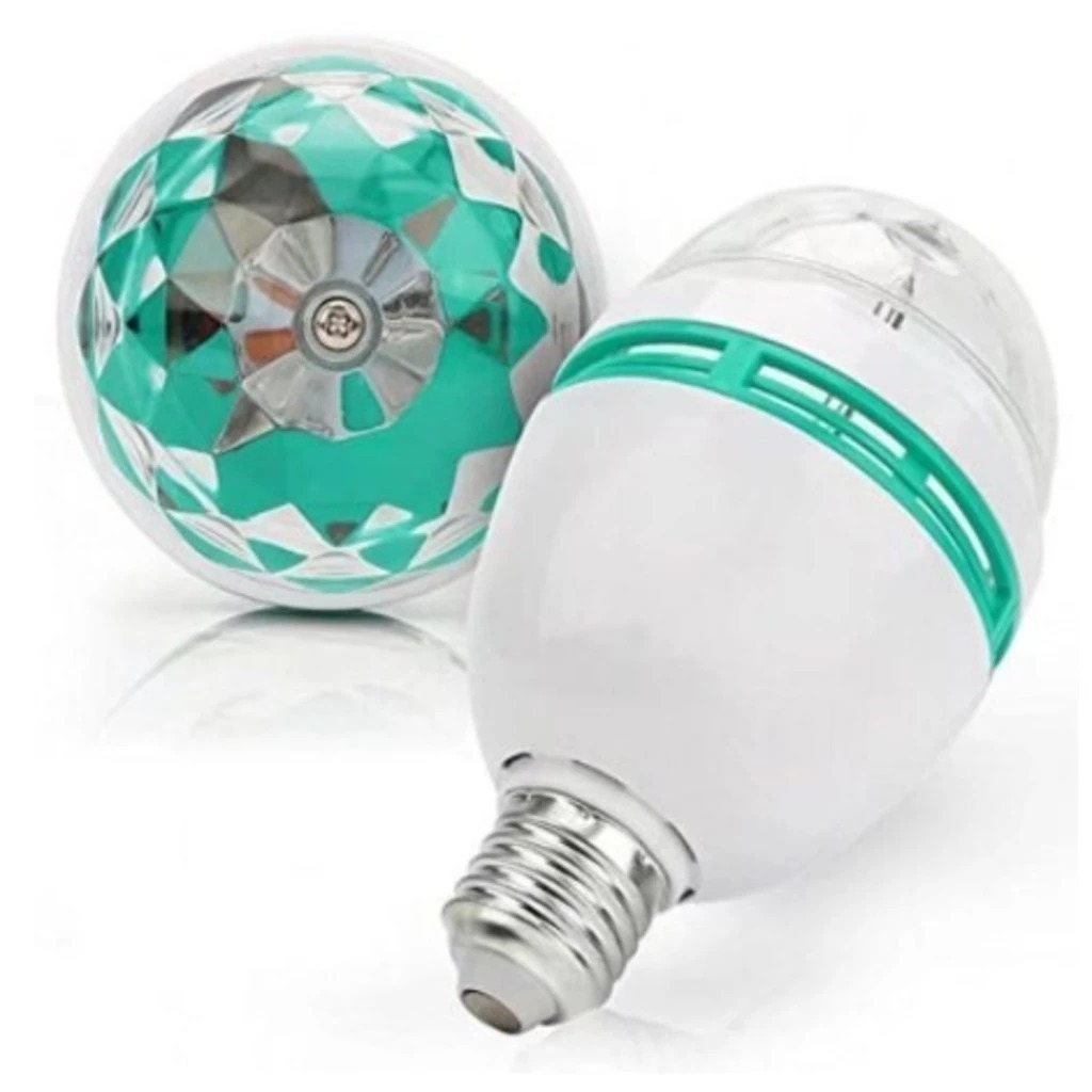 Lâmpada Giratória Colorida Led Bola Maluca Rgb Tomada para Festas ...