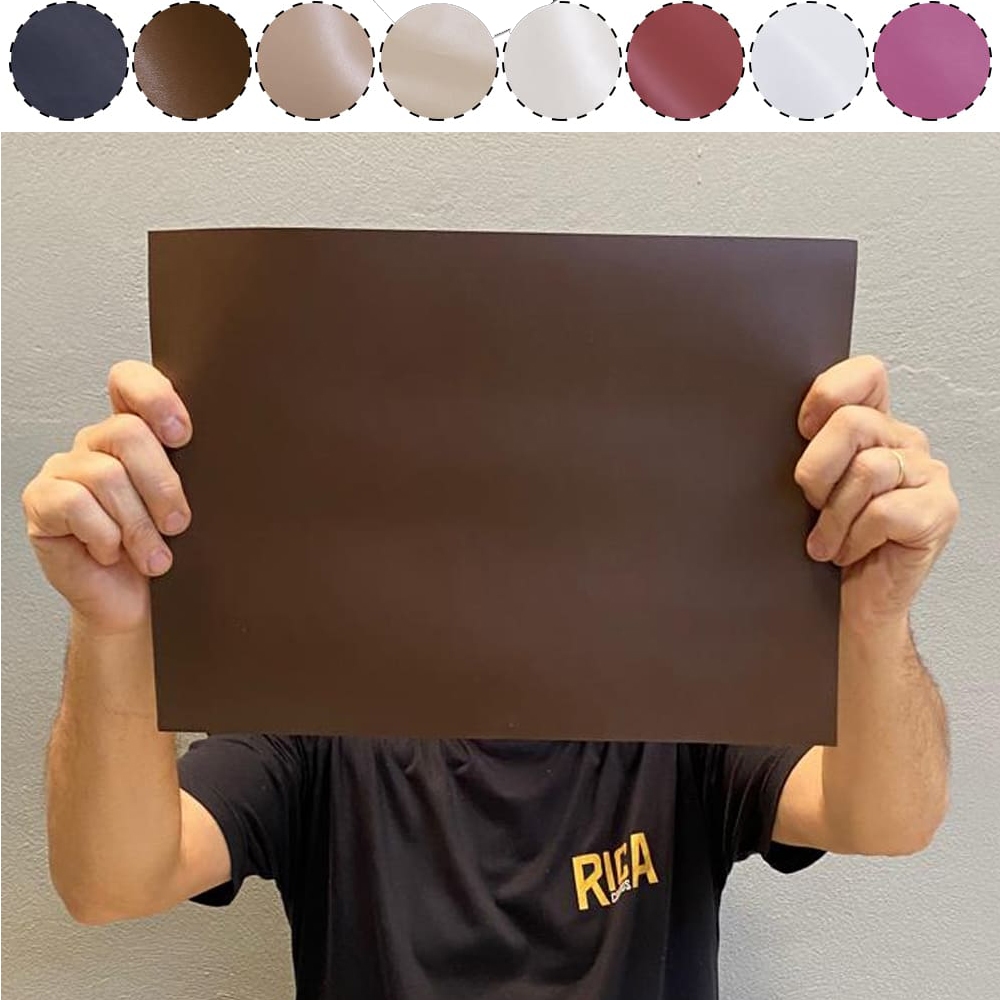 Painel de Couro Legítimo Tipo Madri - 25x35cm Retalho – Textura Leve e ...
