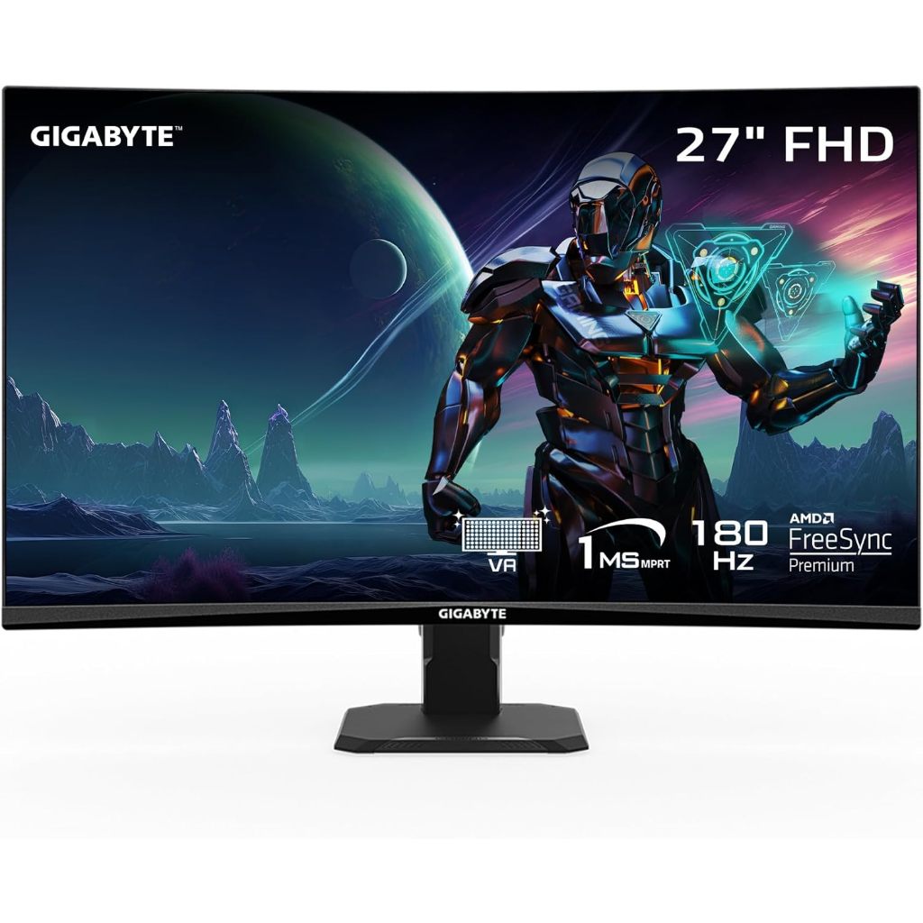 Monitor Gamer Gigabyte 27", 180Hz, FHD, 1ms, DisplayPort e HDMI, 108% ...
