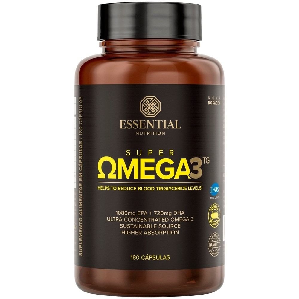 Super Ômega 3 TG 1000mg EPA1080mg + 720mg 180 Cápsulas Memória Coração ...