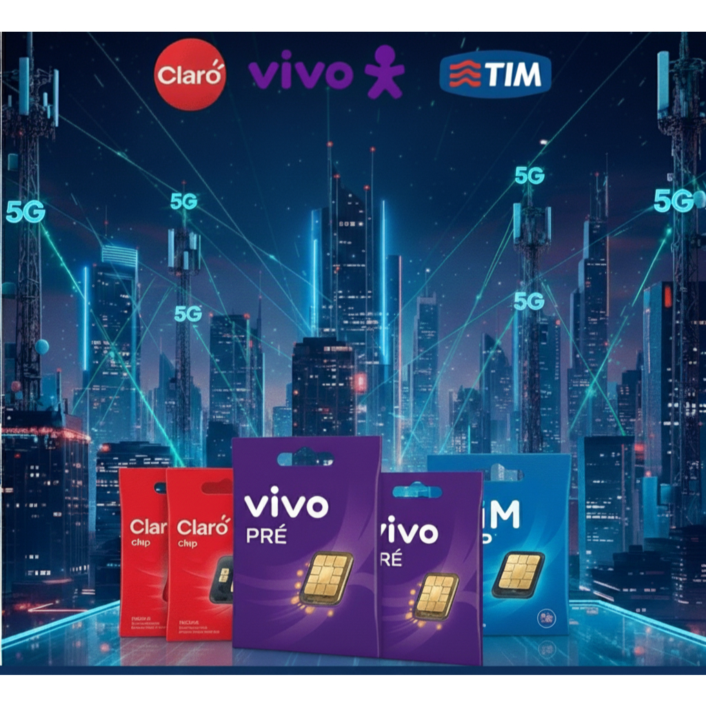 Chip Original - Vivo/Tim/Claro 4G/5G - Ativação Imediata - Envio Rápido ...