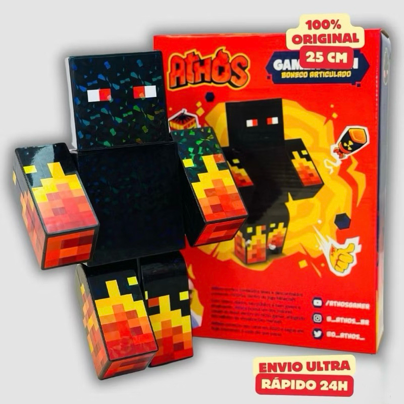 Boneco Articulado Gamer Skin Athos Brinquedo Divertido 25cm | Shopee Brasil
