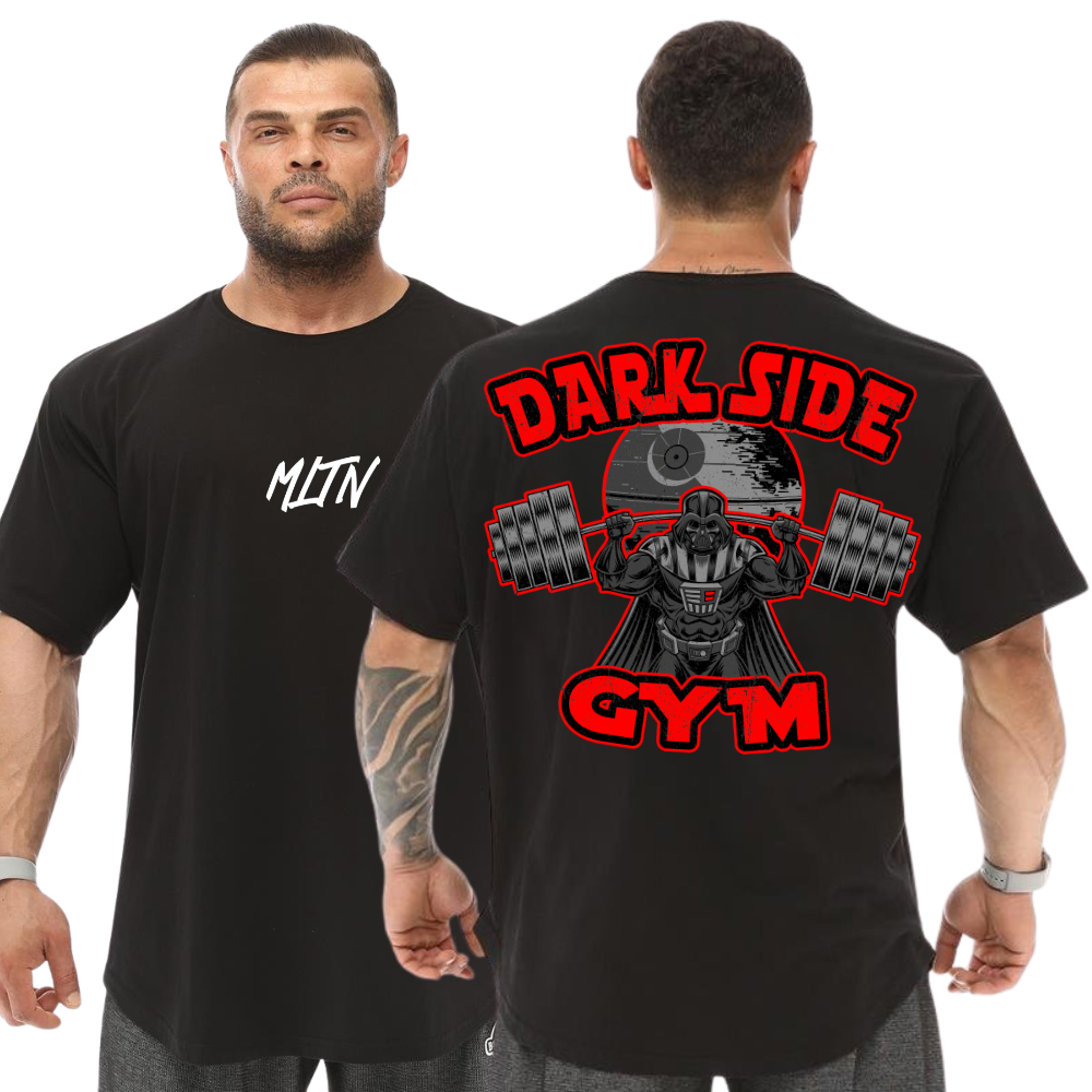 Camiseta Oversized 100% Algodão Dark Side Gym Academia Maromba Body ...