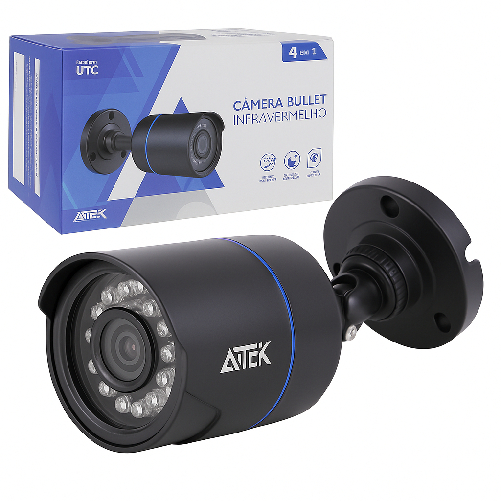 Câmera Black Bullet 1080P Interna/Externa AHD LENTE 2.8 4 IN 1 SIGMA ...