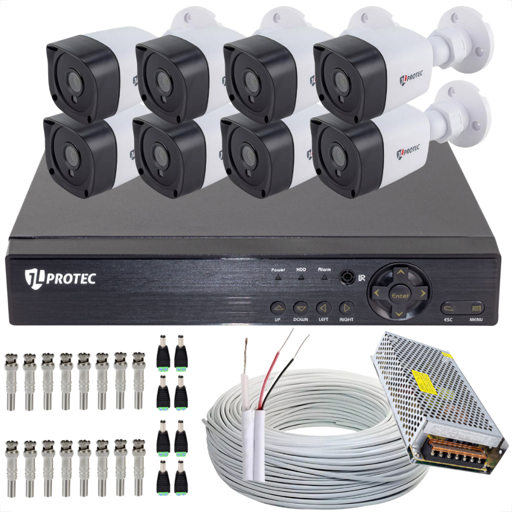 Kit Completo Cftv Câmeras Segurança Jl Protec Dvr | Shopee Brasil