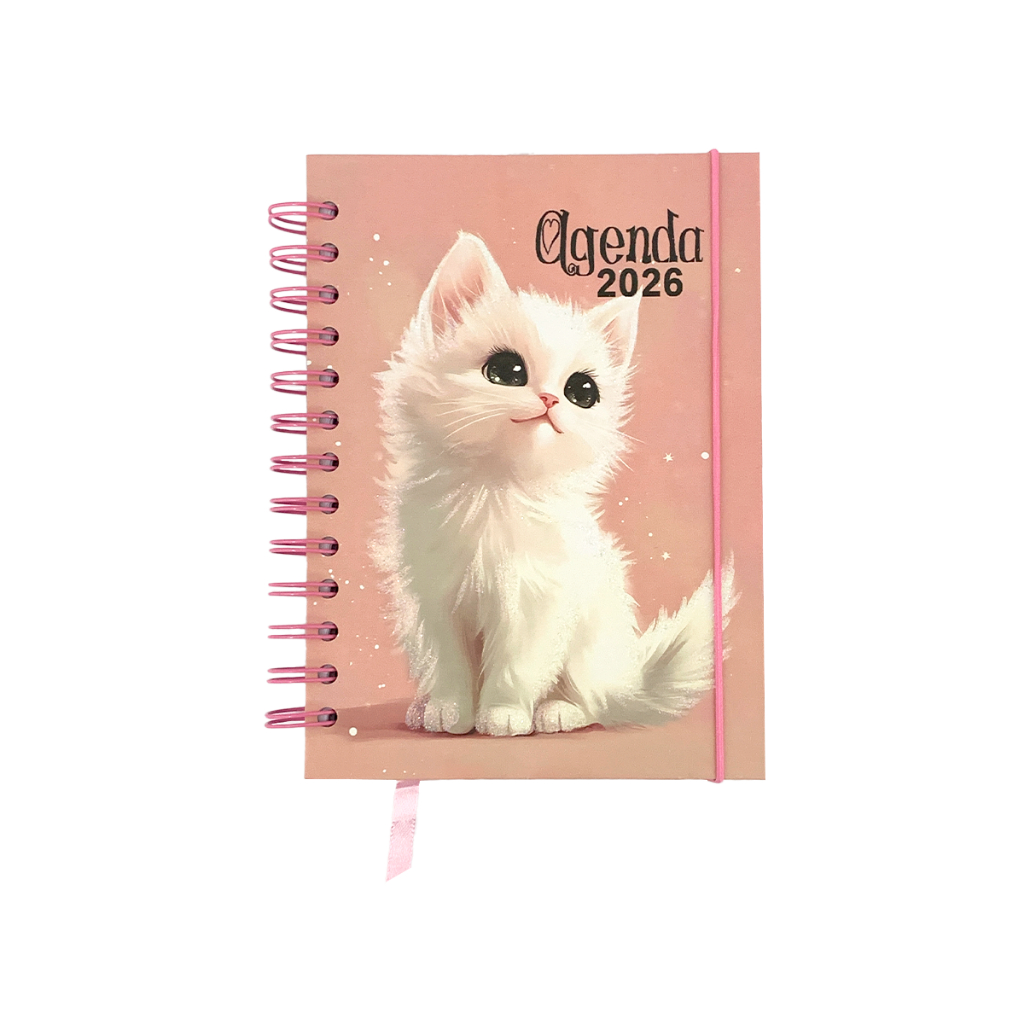 Agenda Grande Em Espiral Pets 168 Folhas 2026 | Shopee Brasil