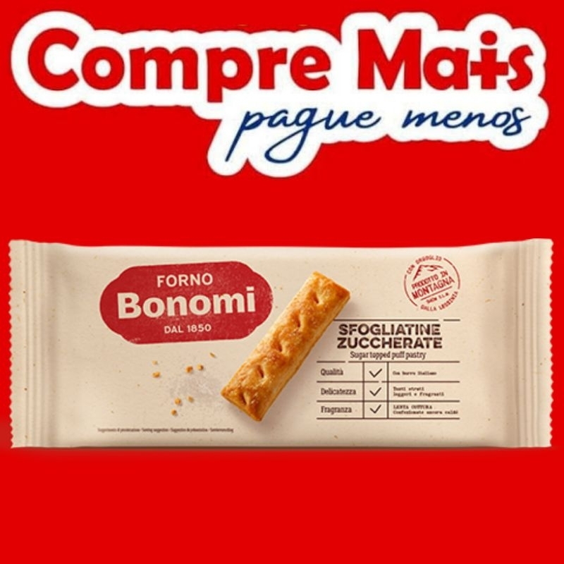 PACOTE BISCOITO ITALIANO FORNO BONOMI SFOGLIATINE 200g | Shopee Brasil