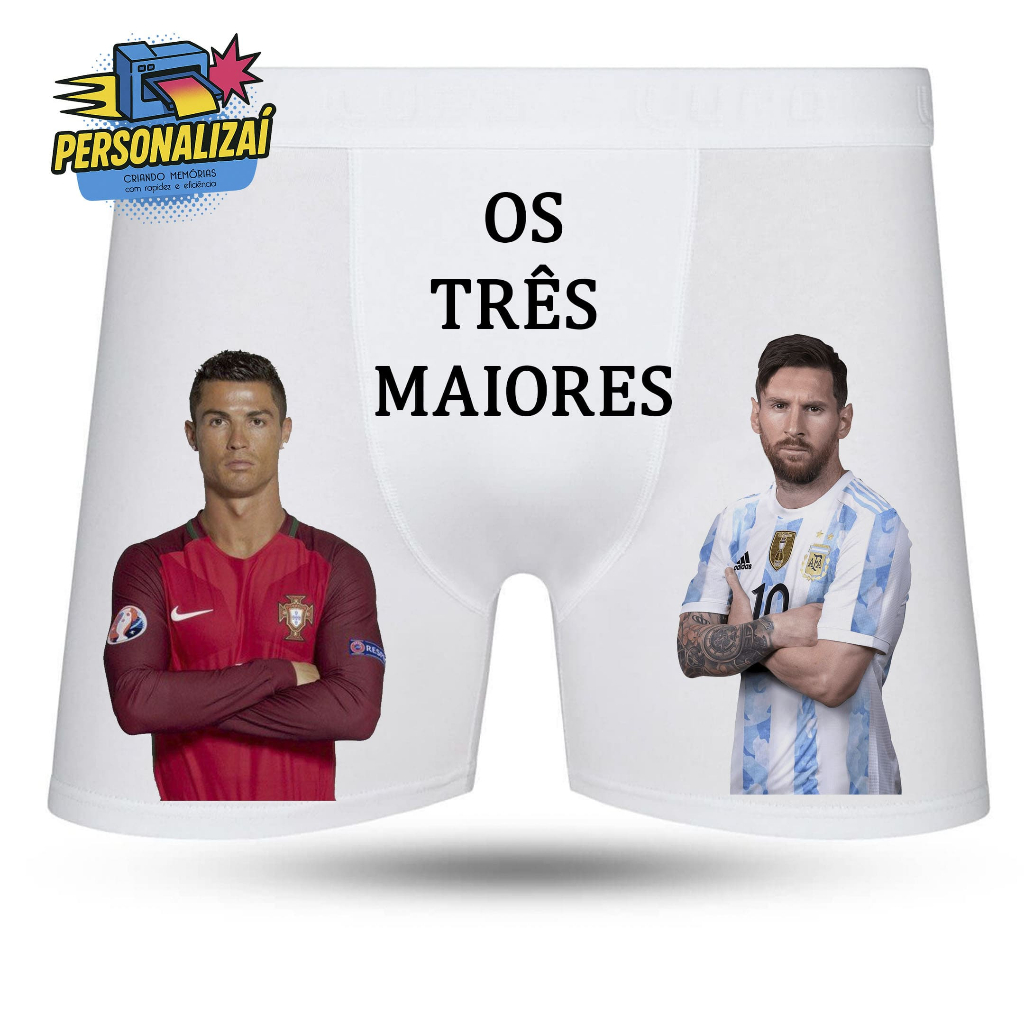 Cueca Personalizada Os Três Maiores Para Namorado Casal - Jogador ...